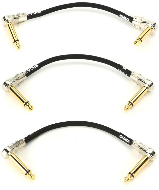 Boss BPC-4-3 Pancake Cable - 4 inch (3-pack) | Sweetwater