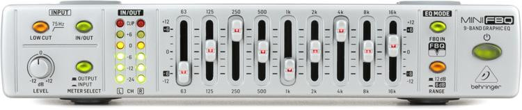Behringer MINIFBQ FBQ800 9-Band Graphic Equalizer | Sweetwater