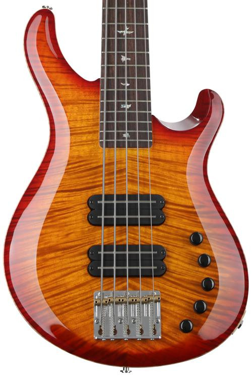 PRS Grainger 5-String Bass Guitar - Dark Cherry Burst 10-Top with ...
