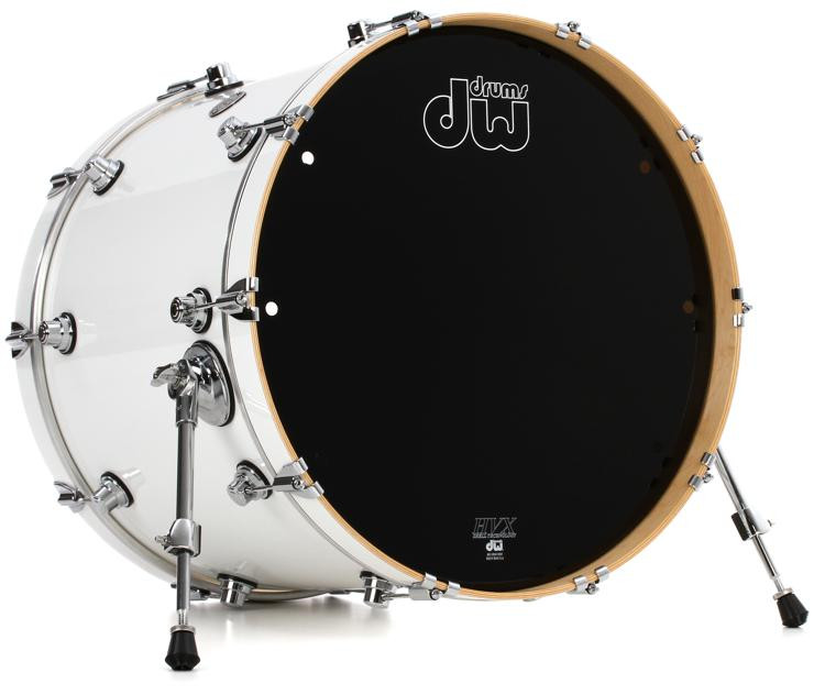 DW Performance Series Bass Drum - 18" x 22" Gloss White Lacquer ...