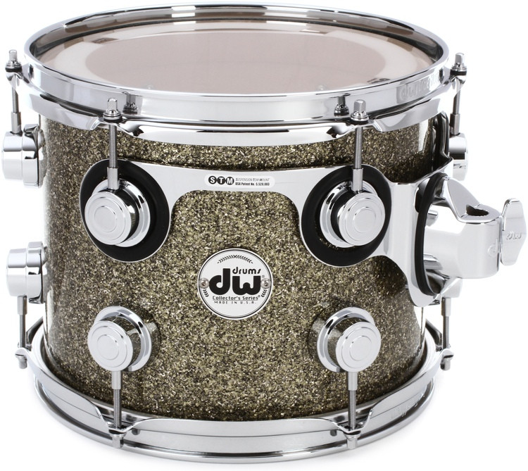 DW Collector's Series Mounted Tom - 8 x 10 inch - Gold Galaxy Finishply ...