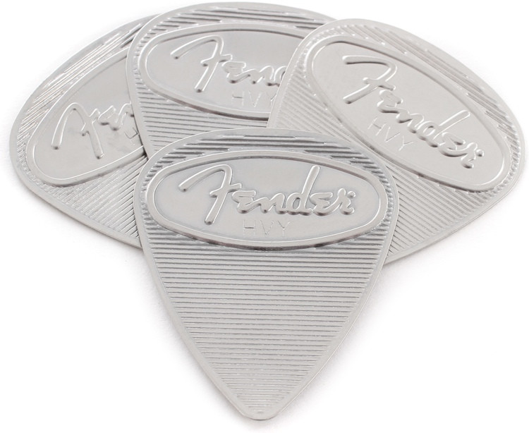 Fender Steel Pick 4-Pack - Heavy | Sweetwater