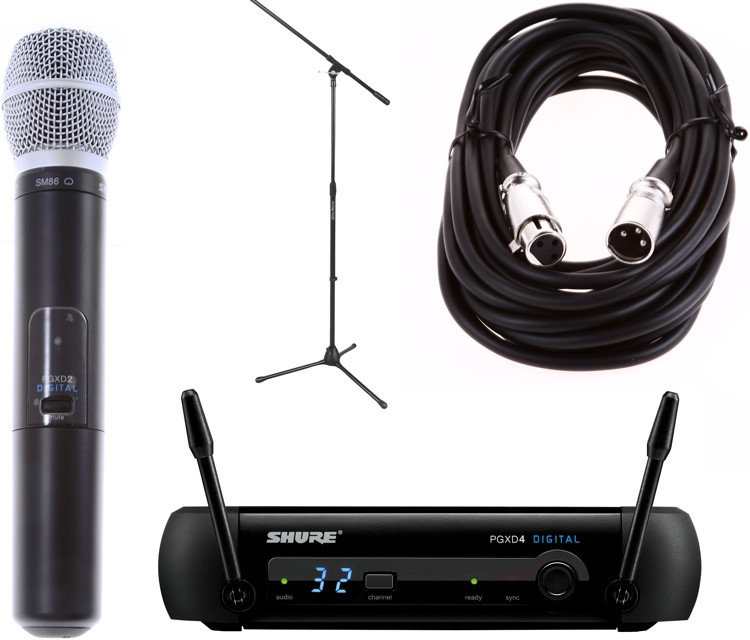 Shure SM86 Wireless Bundle - PGXD System with Stand & Cable | Sweetwater