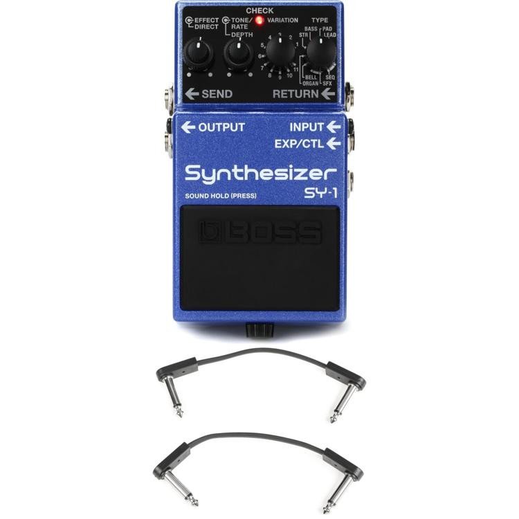 Boss SY-1 Guitar Synthesizer Pedal with 3 Patch Cables | Sweetwater