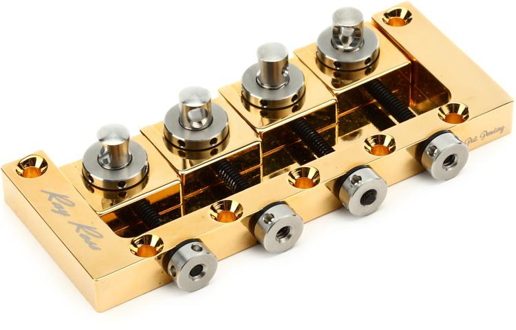 Ray Ross RRB4G Ray Ross Saddle-less 4-string Bass Bridge - Gold ...