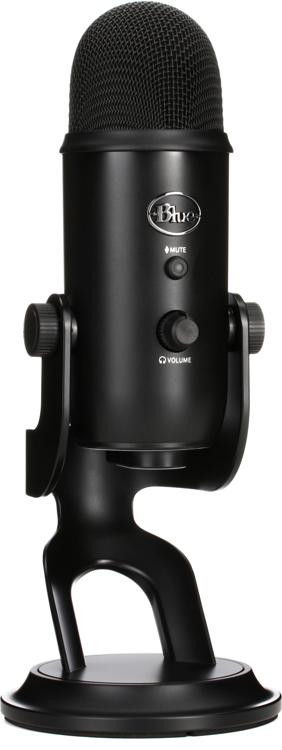 Blue Microphones Yeti Multi-pattern USB Condenser Microphone - Blackout ...