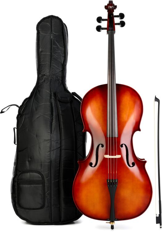Knilling 154S 4/4 Size Sebastian Student Cello Outfit with Solid Top ...