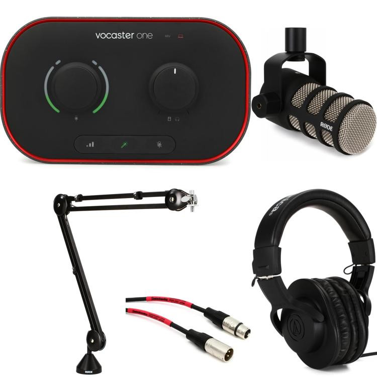 Focusrite Vocaster 1 and PodMic Solo Podcast Bundle | Sweetwater