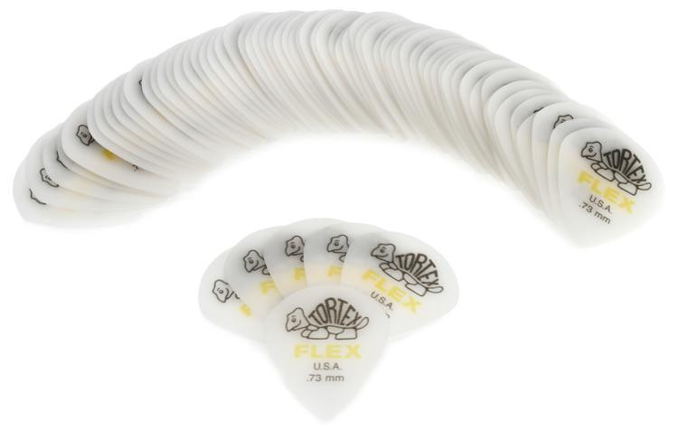 Dunlop Tortex Flex Jazz III XL Guitar Picks - .73mm White (72-pack ...