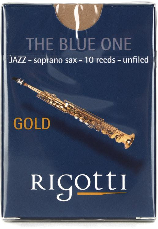 Rigotti RG.JSS Gold Jazz Soprano Saxophone Reeds - 4 Strong (10-pack ...