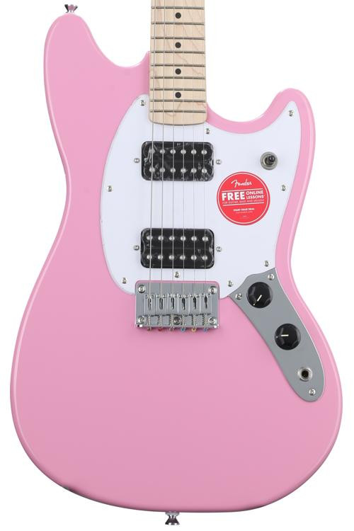 Squier Sonic Mustang HH Solidbody Electric Guitar - Flash Pink | Sweetwater