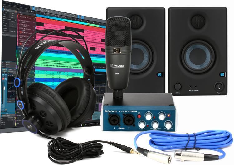PreSonus AudioBox 96 Ultimate Hardware & Software Recording Bundle ...