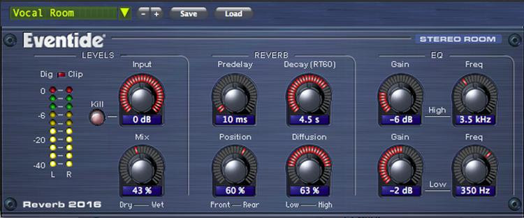 Eventide 2016 Stereo Room Reverb Plug-in - Academic Version | Sweetwater
