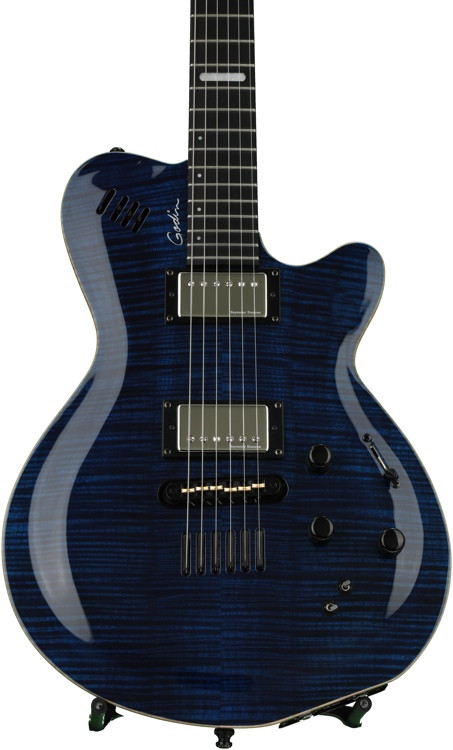 Godin LGX-SA - Trans Blue Flame AA | Sweetwater