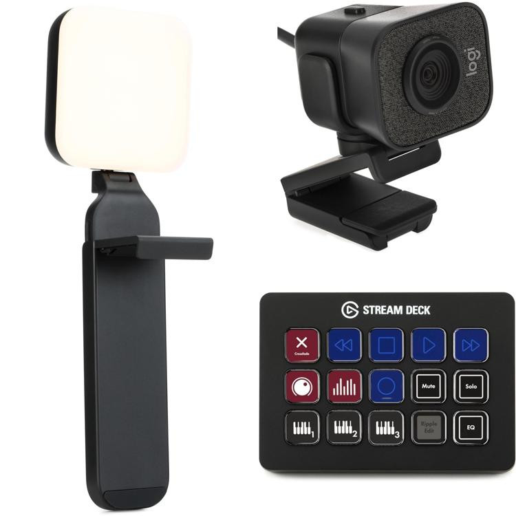 Logitech StreamCam Plus Content Creator Webcam and Stream Deck Bundle ...