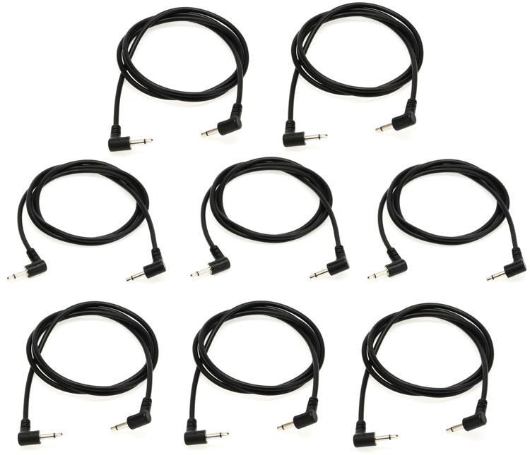 Modbap Modular Patch Cables - Angled 3.5mm TS Male to Angled 3.5mm TS ...