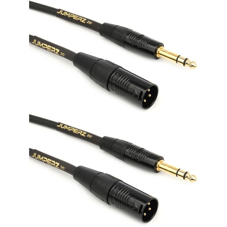 JUMPERZ JGTRSXM-20 Gold Cable - 20 foot (2-Pack) | Sweetwater