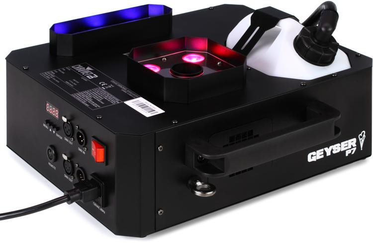 Chauvet DJ Geyser P7 7-LED RGBA+UV Vertical Fog Machine | Sweetwater