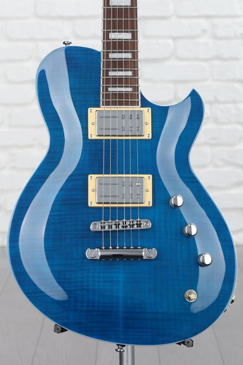 Reverend Roundhouse RA Electric Guitar - Transparent Blue | Sweetwater