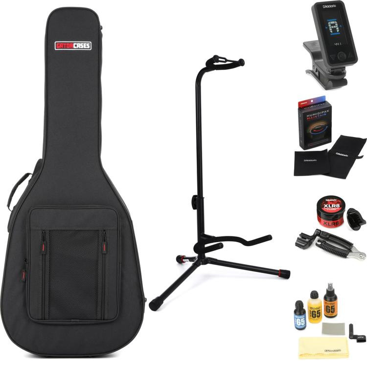 Gator Lightweight Case Essential Care Bundle - Single-cutaway Acoustic ...