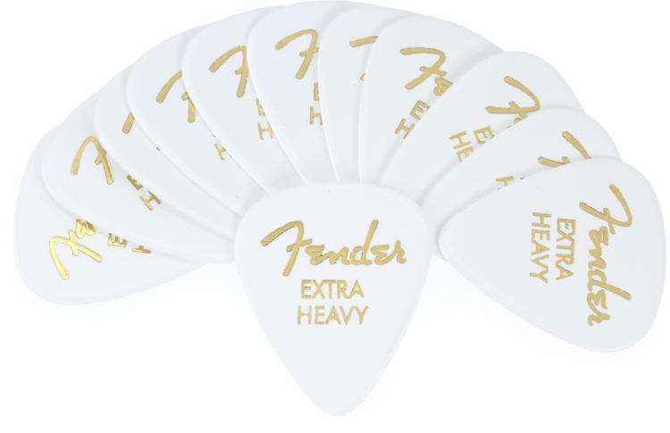 Fender 351 Premium Guitar Picks - Extra Heavy White 12-pack | Sweetwater
