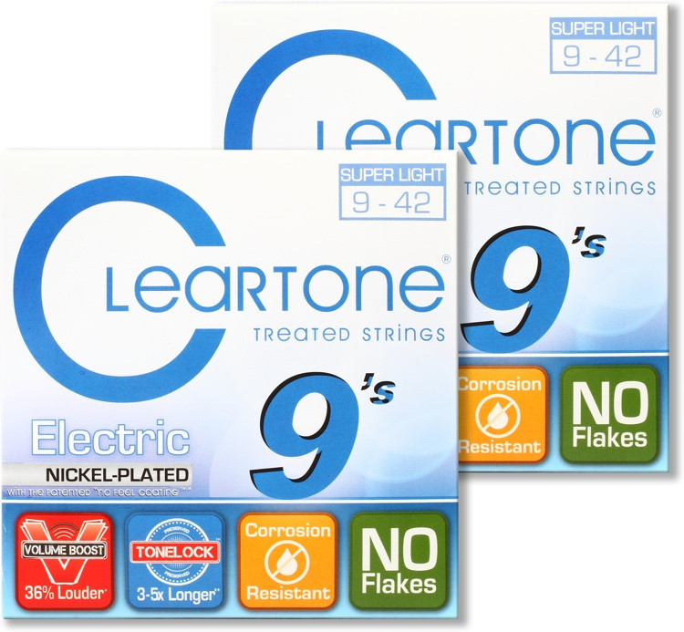 Cleartone EMP Electric Guitar Strings 2-pack - 0.009-0.042 Super Light ...