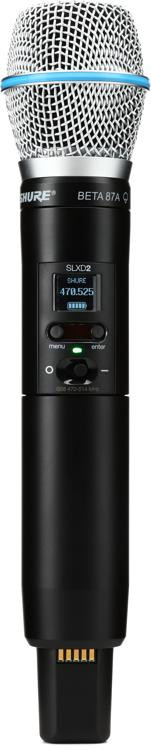 Shure SLXD2/B87A Wireless Handheld Microphone Transmitter - G58 Band | Sweetwater