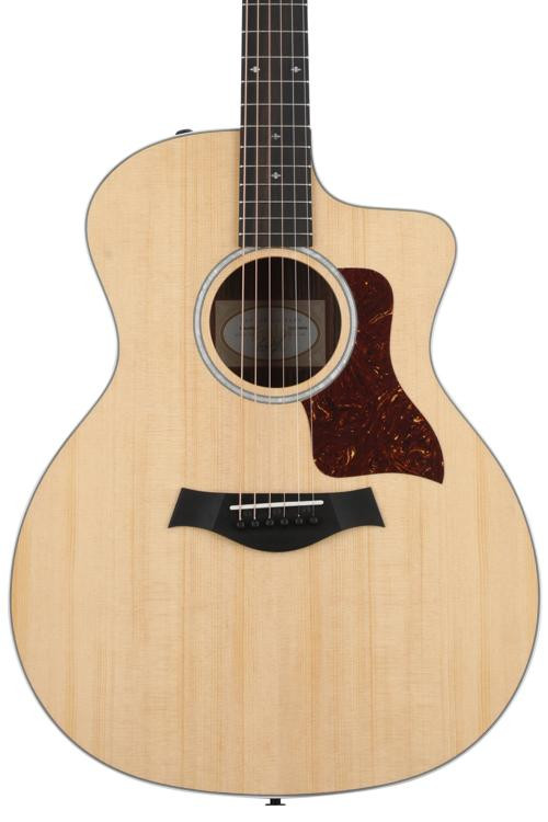 Taylor 214ce Deluxe Acoustic-Electric Guitar - Natural with Layered ...