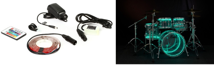 Drumlite Bass Drum LED Lighting Kit with Remote Control - 22" | Sweetwater