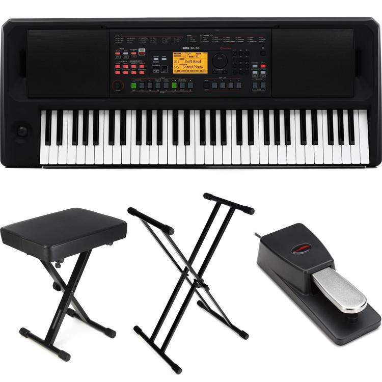 Korg EK-50 L 61-key Arranger Keyboard Essentials Bundle | Sweetwater