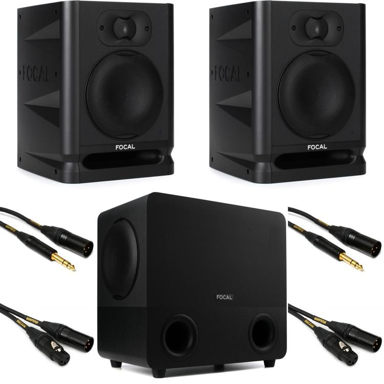 Focal Alpha 50 Evo 5 inch Powered Studio Monitor (Pair) with 8 inch ...