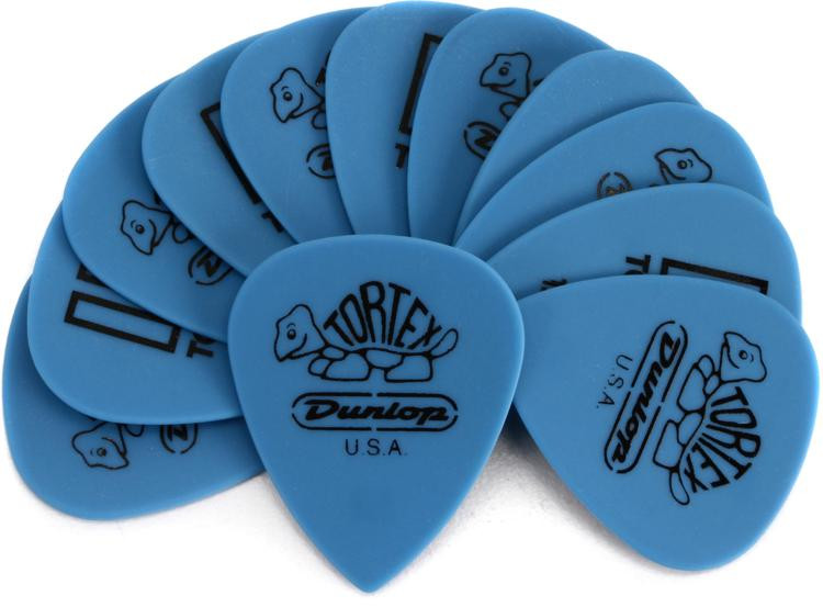 Dunlop Tortex TIII Guitar Picks - 1.00mm Blue (12-pack) | Sweetwater
