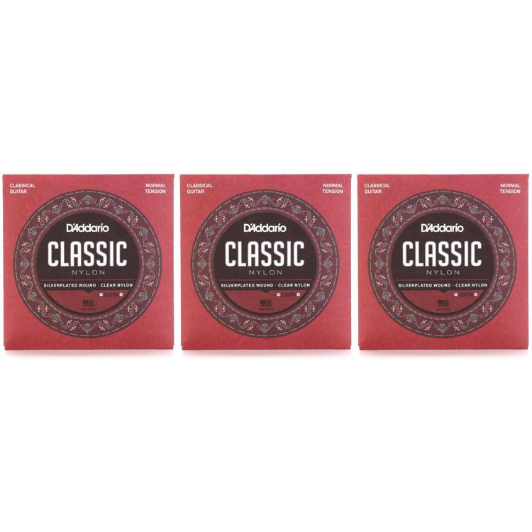 D'Addario EJ27N Student Silver-Plated Nylon Core Classical Guitar ...