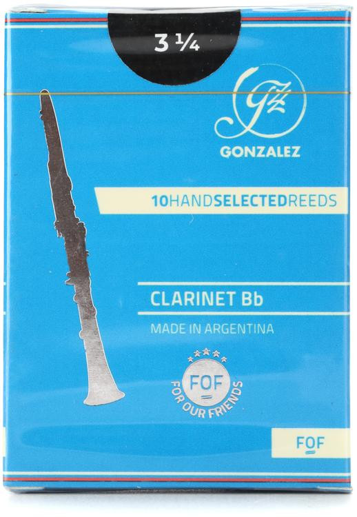 Gonzalez Reeds FOF Reeds for Bb Clarinet - 3.25 (10-pack) | Sweetwater