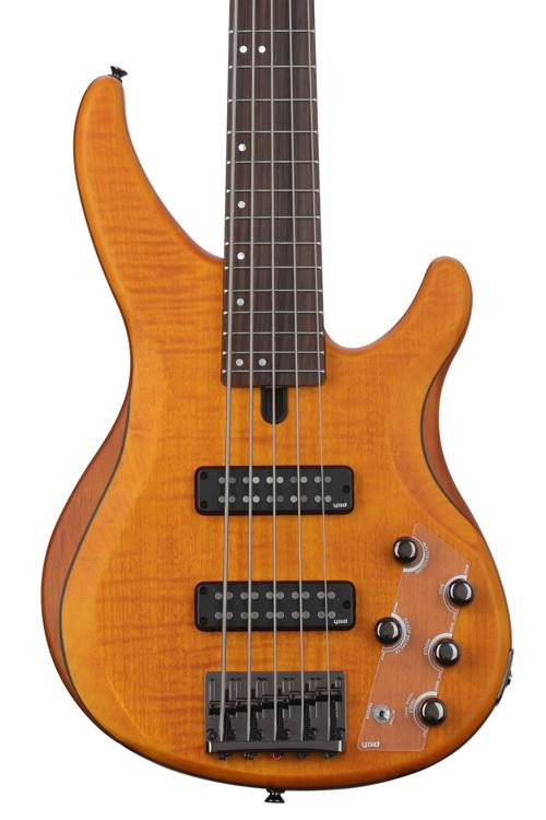 Yamaha TRBX605FM Bass Guitar - Matte Amber Reviews | Sweetwater