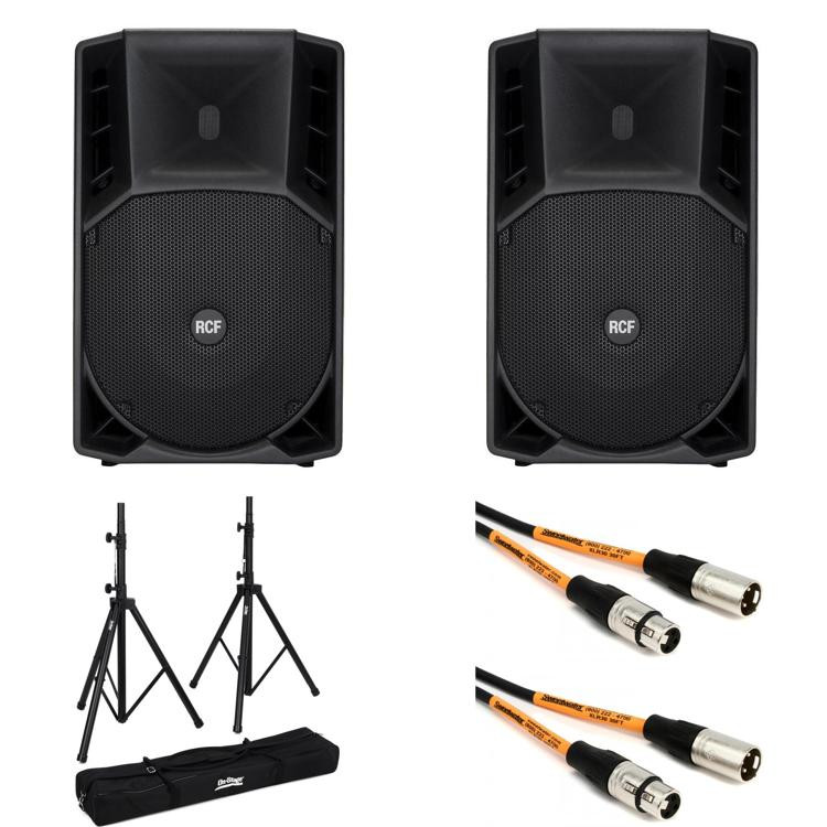 RCF ART 745-A MK4 1,400W 2-way 15-inch Powered Speaker (Pair) Stand ...