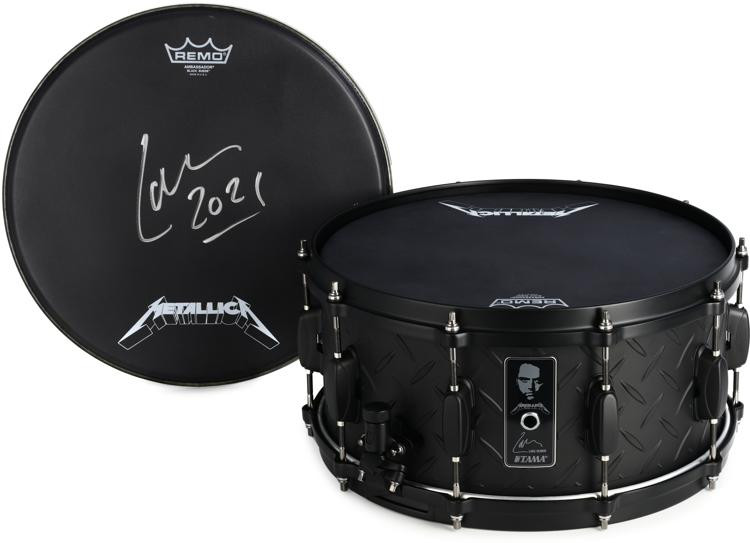 Tama Lars Ulrich Limited Edition Signature Black Album Snare Drum ...