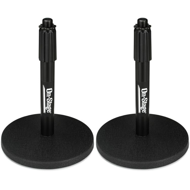 On-Stage DS7200B Adjustable Desktop Microphone Stand (2-Pack) | Sweetwater