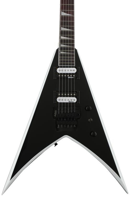 Jackson JS Series King V JS32 - Black with White Bevels | Sweetwater