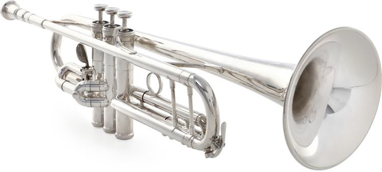 King 2055 Silver Flair Intermediate Bb Trumpet - Silver-Plated with 1st ...