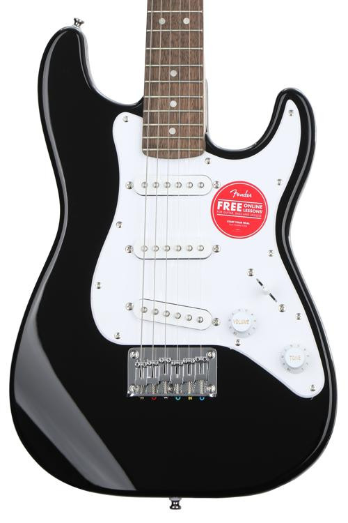 Squier Mini Strat Electric Guitar - Black with Laurel Fingerboard ...