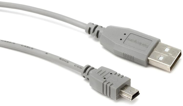 Startech USB2HABM6 USB Type A to Mini USB B Cable - 6 foot | Sweetwater