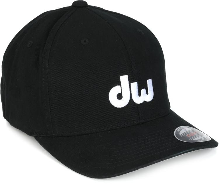DW Logo Flex Fit Hat - Large/X-Large, Black | Sweetwater