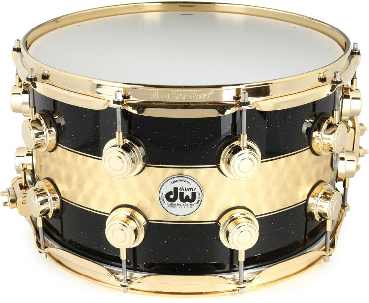 DW Collector's Series Snare Drum - 8-inch x 14-inch, Black Mirra with ...