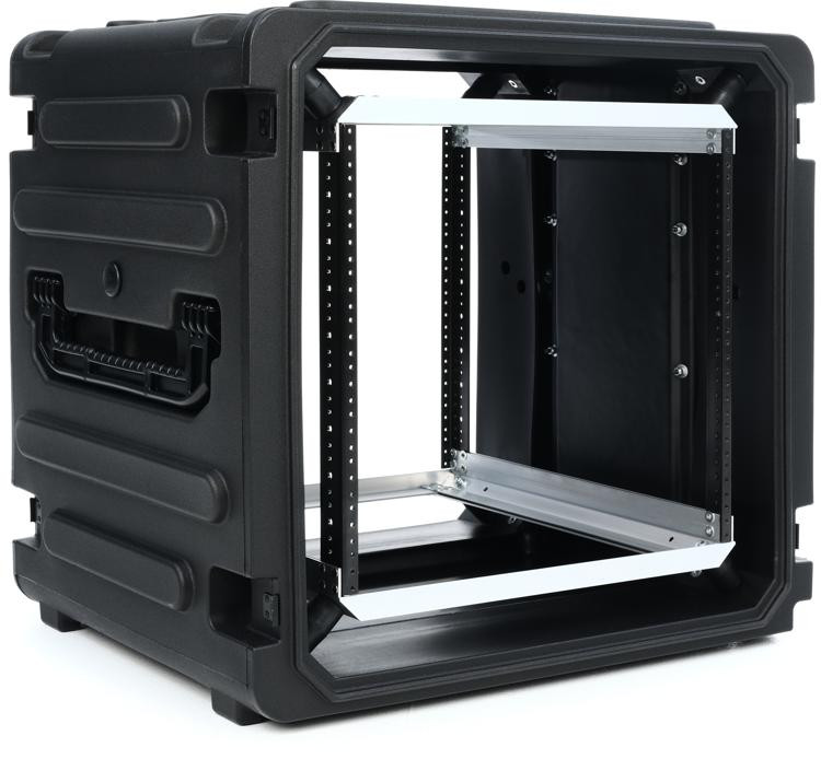 SKB 3SKB-R10U20W Roto-Molded Shockmount Rolling 10U Rack Case | Sweetwater