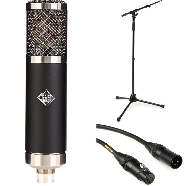 Telefunken TF47 Large-diaphragm Tube Condenser Microphone with Stand ...