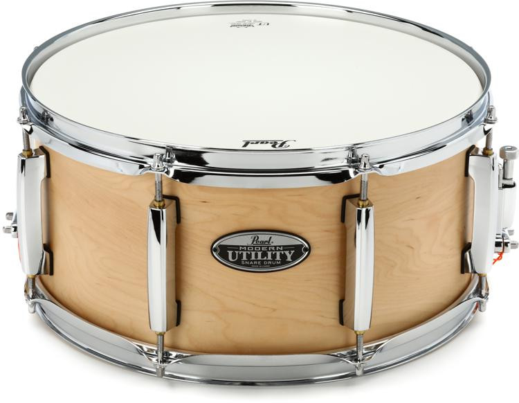 Pearl Modern Utility Snare Drum - 14" x 6.5" Satin Natural | Sweetwater