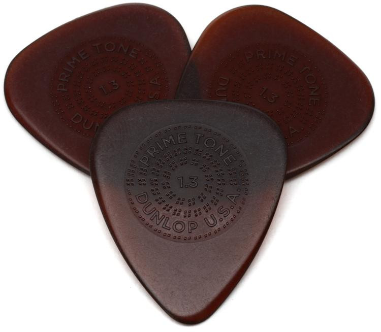 Dunlop Primetone Standard Pick with Grip 1.3mm 3-pack | Sweetwater