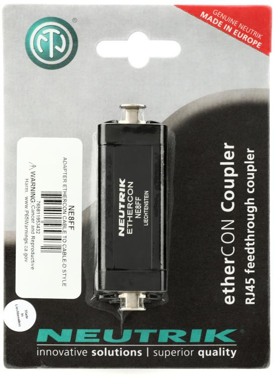 Neutrik NE8FF etherCON RJ 45 Feedthrough Coupler | Sweetwater
