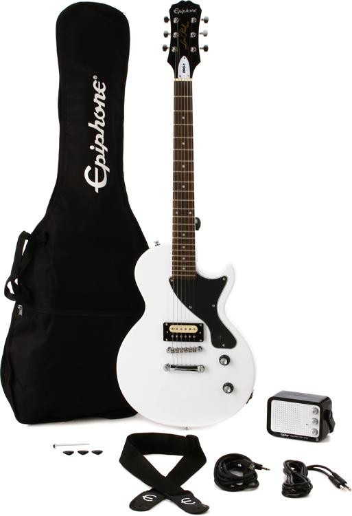 Epiphone PRO-1 Les Paul Jr. Performance Pack - Alpine White | Sweetwater